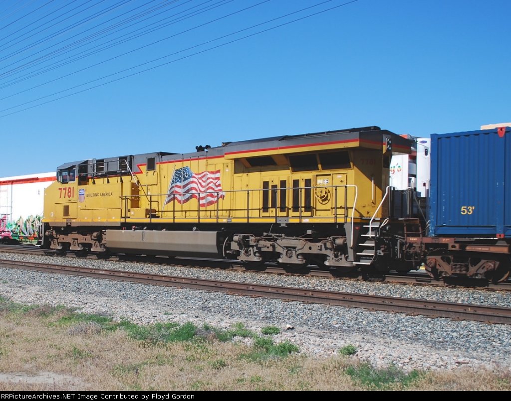 UP 7781 serving as DPU on UP Westbound